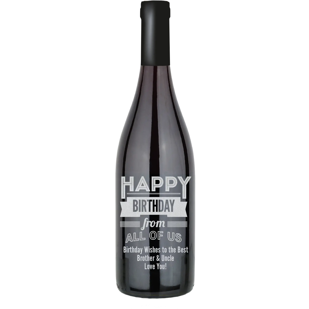 Happy Birthday From All Of Us Custom Wine Bottle Iconic Cellars