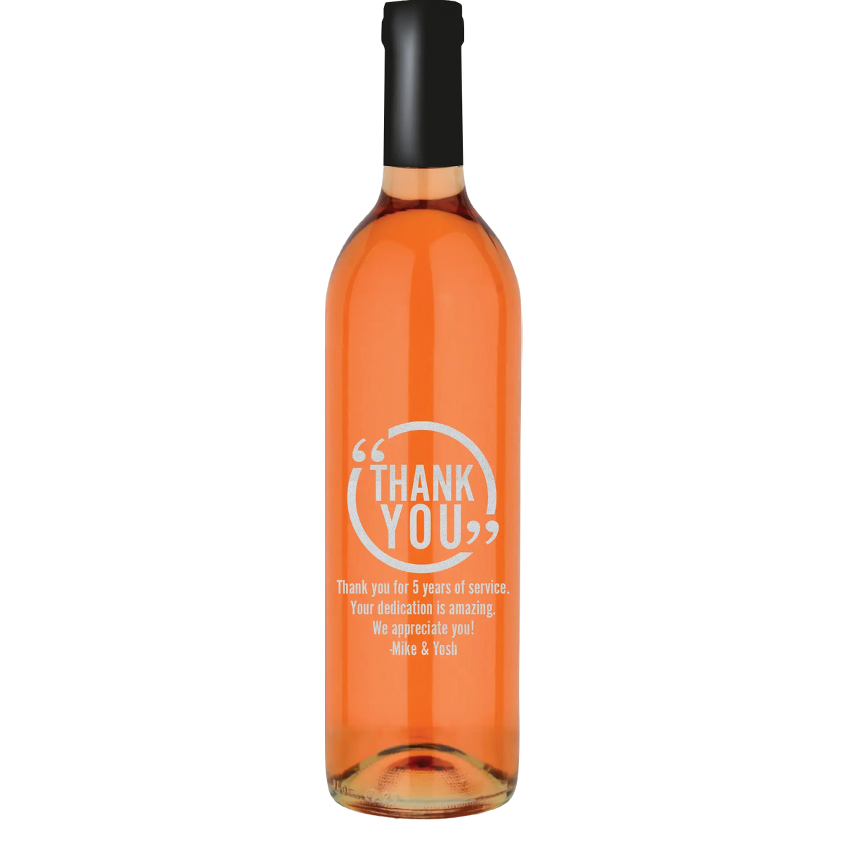 Thank You Quote Custom Wine Bottle | Iconic Cellars