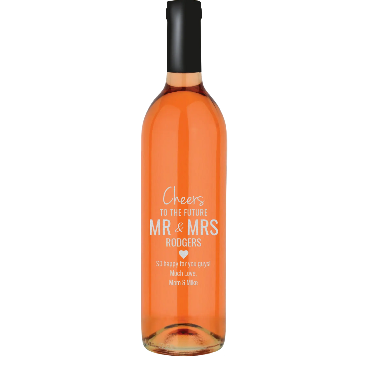 Cheers to the Future Mr and Mrs Custom Wine Bottle | Iconic Cellars