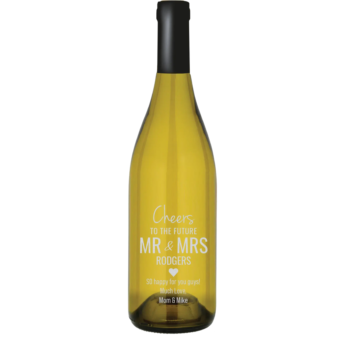 Cheers to the Future Mr and Mrs Custom Wine Bottle | Iconic Cellars