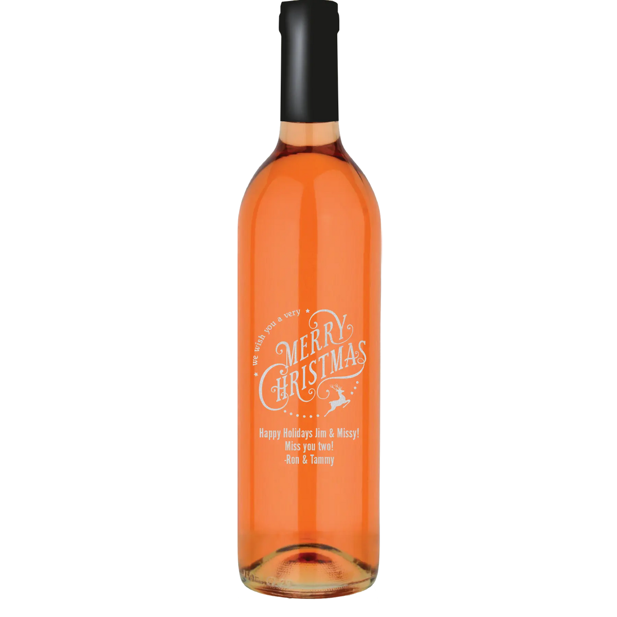 We Wish You A Very Merry Christmas Custom Wine Bottle | Iconic Cellars