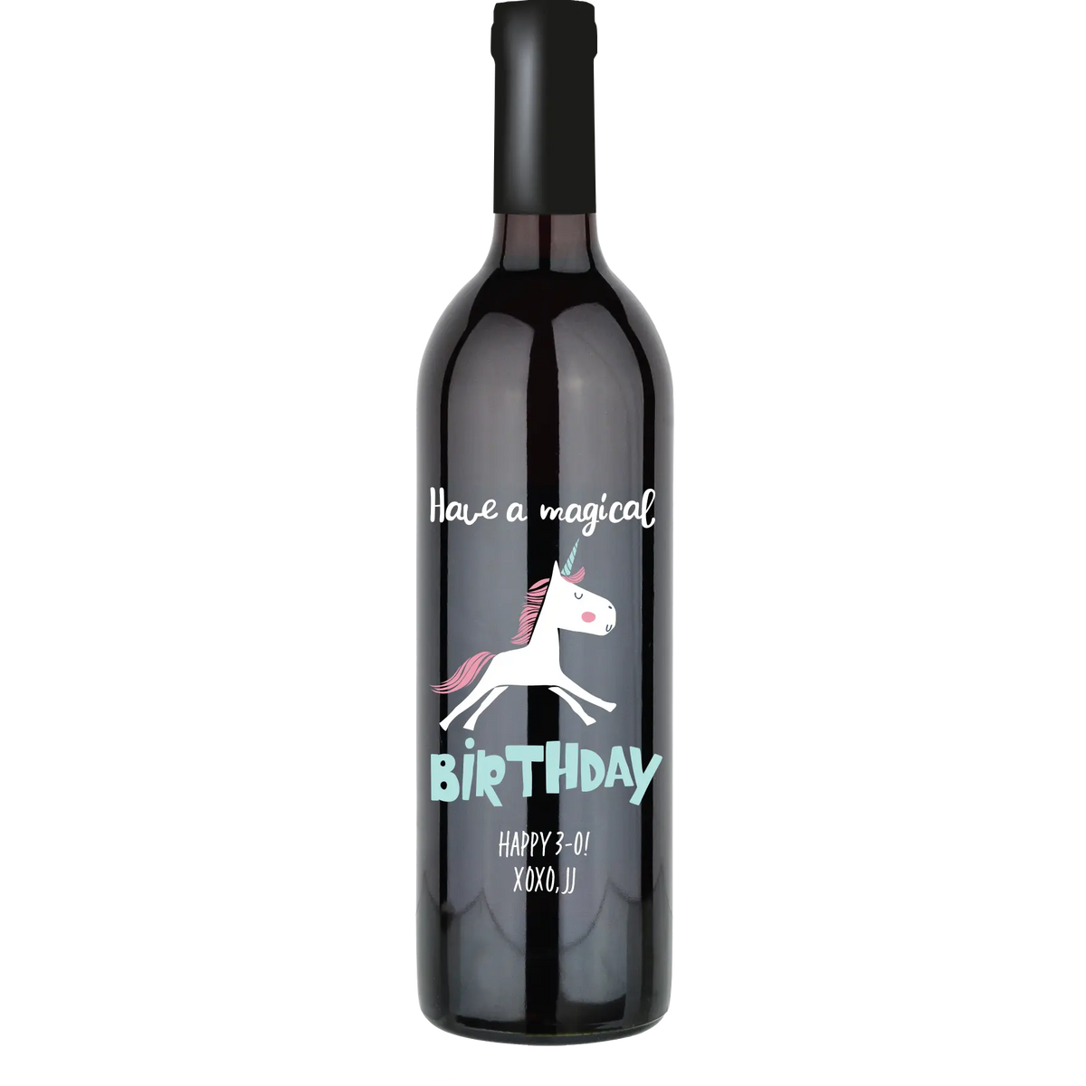 Magical Birthday Unicorn Custom Wine Bottle | Iconic Cellars