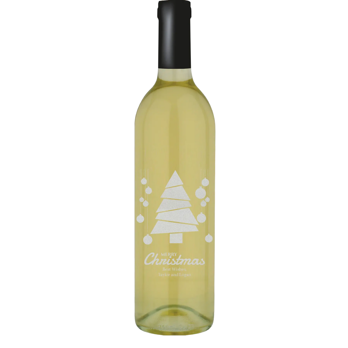 Christmas Tree with Ornaments Custom Wine Bottle | Iconic Cellars